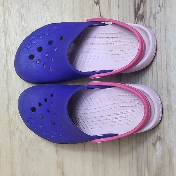 CROCS | Shoes | Crocs Girls Purple Pink Sandals | Poshmark